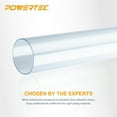 POWERTEC Clear PVC Pipe 2-1/2" x 36" Long, Rigid Plastic Tubing for ...