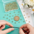 1Set 100Pcs 201 Stainless Steel European Beads Large Hole Beads Flat ...