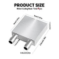 40 x 40mm Aluminum Water Cooling Block, Liquid Water Cooler Silver ...