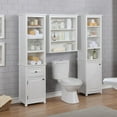 Alaterre Furniture Dorset Bathroom Storage Tower with Open Upper ...