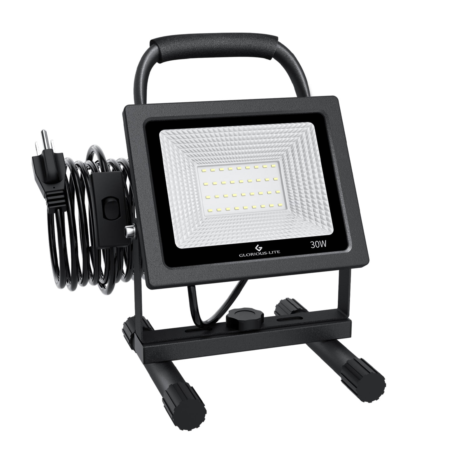 GLORIOUS-LITE 30W LED Work Light with 16ft Cord, IP66 Waterproof ...