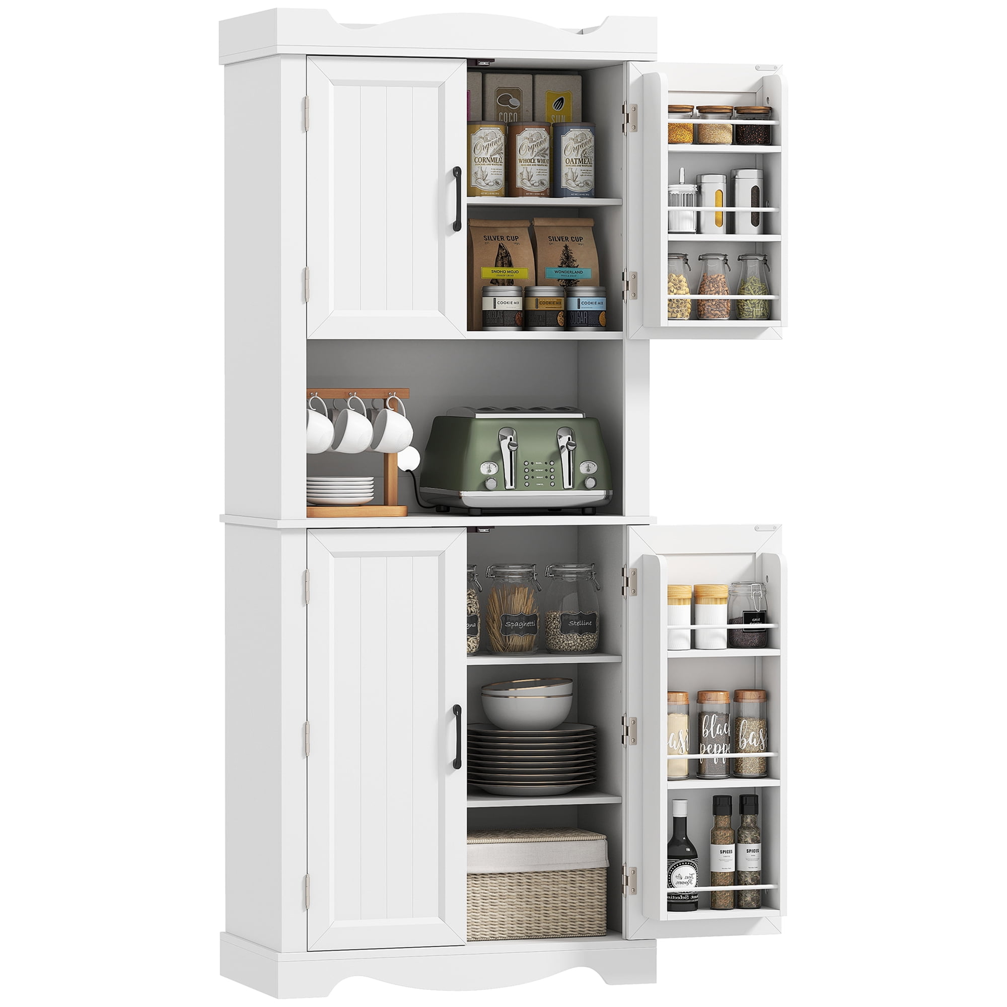Click here for Homcom 73 Kitchen Pantry Cabinet  Kitchen Hutch Wi... prices