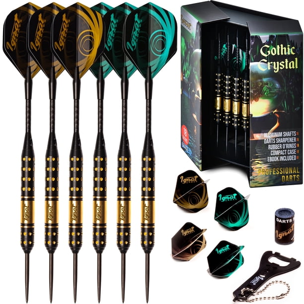 Ignat Games 18g Darts Metal Tip Set 6 Professional Darts with Stylish ...