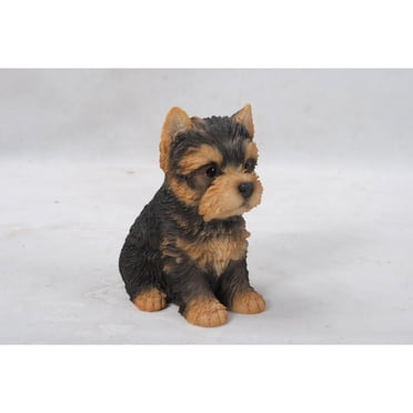 Sandicast "Original Size" Sitting Yorkshire Terrier Dog Sculpture ...