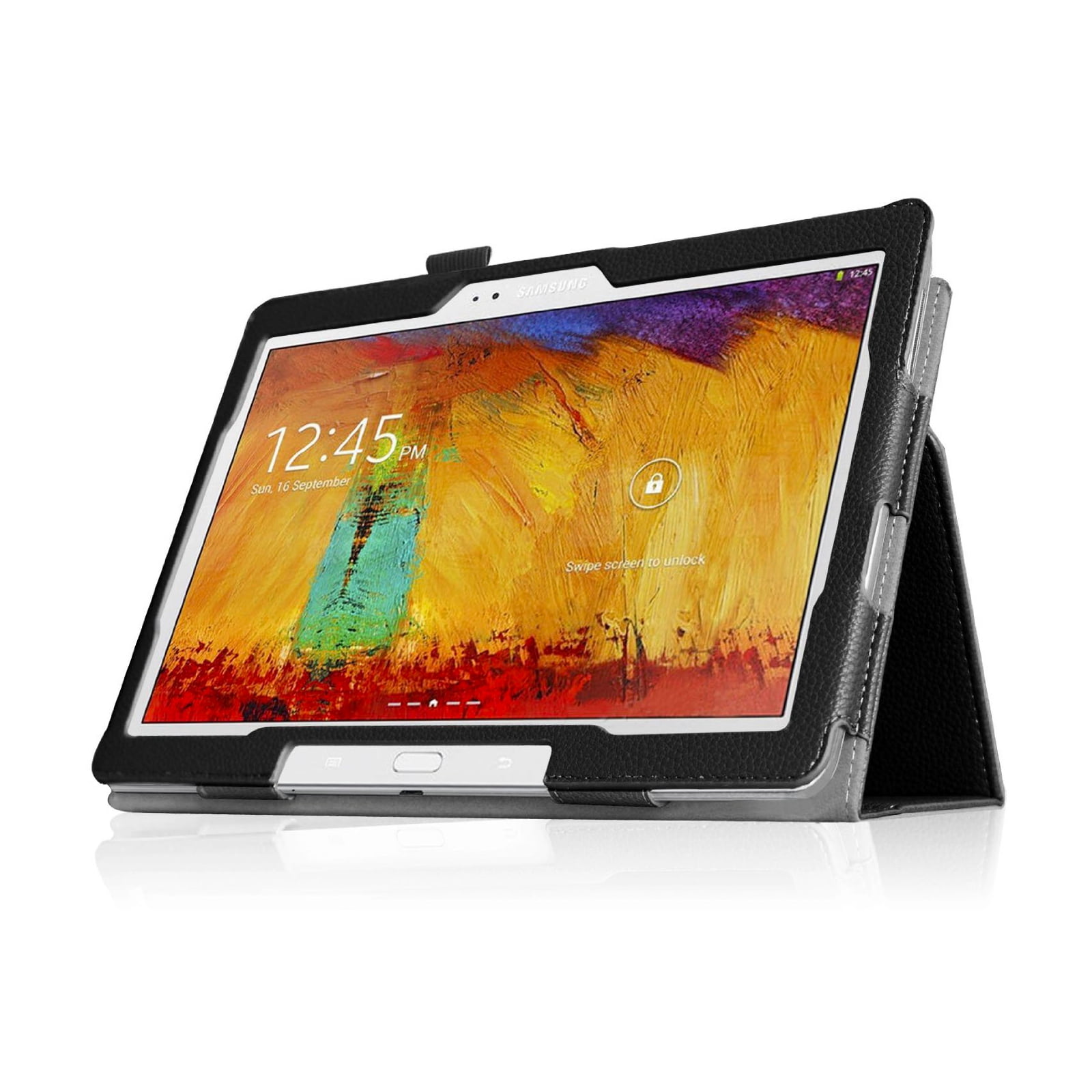 Black Double-Fold Folio Case for Samsung Galaxy Note 2014 10.1" Tablet ...