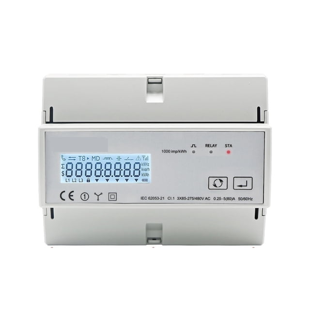 Tuya Three Phase Bidirectional Energy Meter KWh Monitor or AC With 3pcs ...