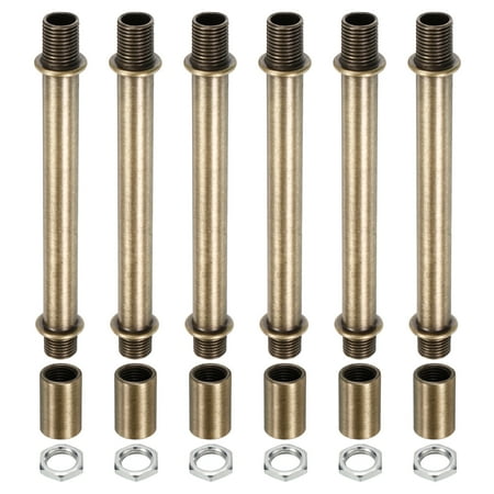 Uxcell M10x1mm Thread 100mm Coupling Nut with Pipe Hex Nut Threaded ...