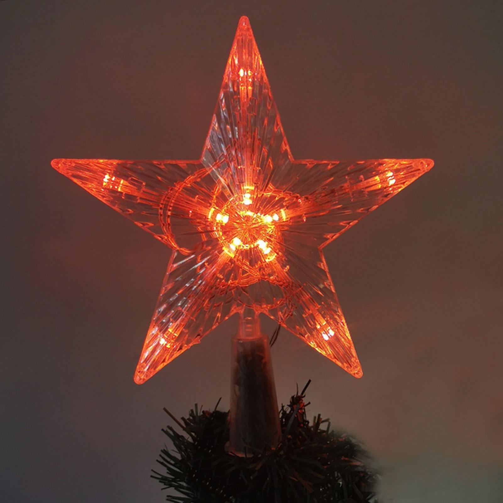 Christmas Tree Topper Star Treetop with LED Color-Changing Light, LED ...