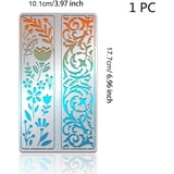 Vines Flowers Bookmark Stainless Steel Stencils 7x4 inch Flowers Leaves ...