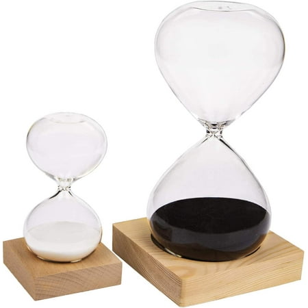 2 Pack Hourglass Sand Timer, 30 Minute and 5 Minute Sand Clock Timers ...