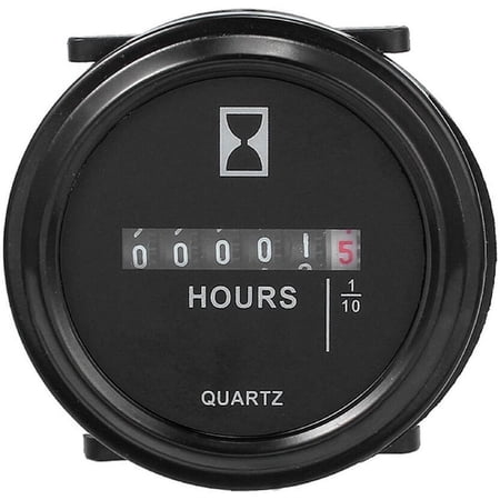 Fulbox Hour Meter Quartz Mechanical Round Works Connection for Small ...
