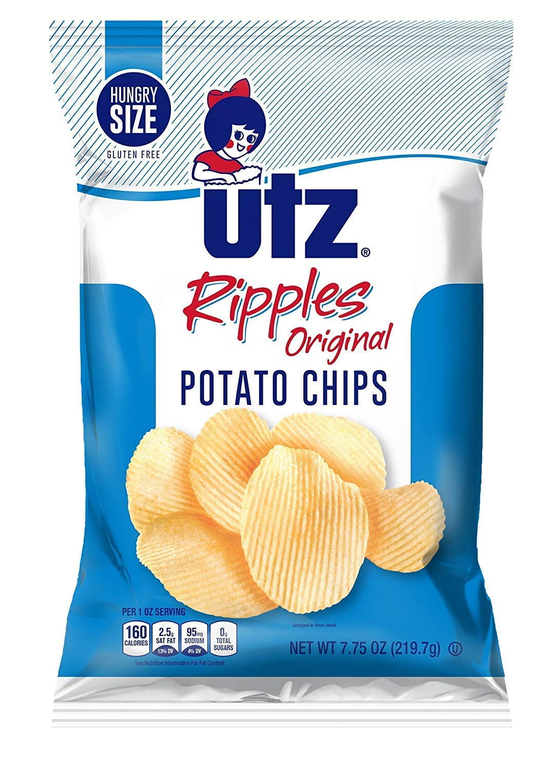 UTZ Ripples Original Potato Chips 7.75 oz Bags - Pack of 14 - Walmart.com