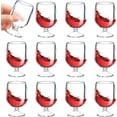 UYGDUY-12 PCS Mini Shot Glasses 1.75oz - Cute & Clear Plastic Wine Cups ...