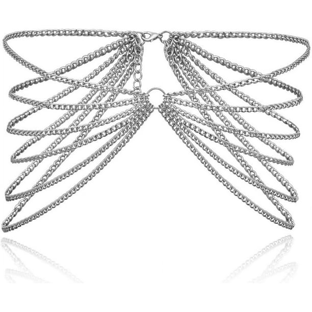 Belly Chain Layered Waist Chain Silver Body Chains Nightclub Jewellery ...