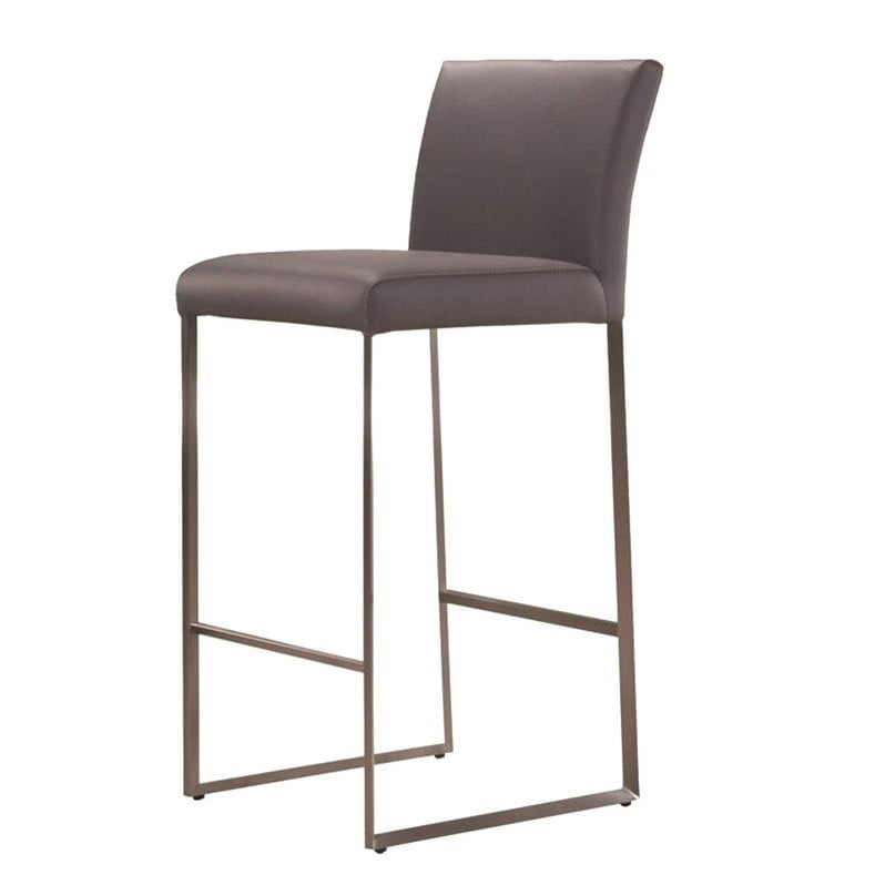 Mobital Tate Faux Leather 29" Bar Stool in Black - Walmart.com