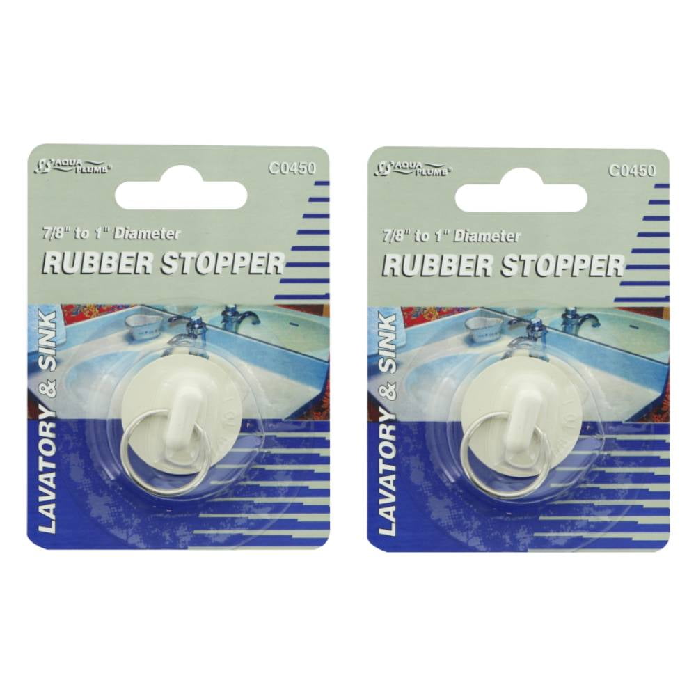Aqua Plumb Drain Stopper Sink Tub Rubber with Ring 7/8 to 1 in Diameter ...