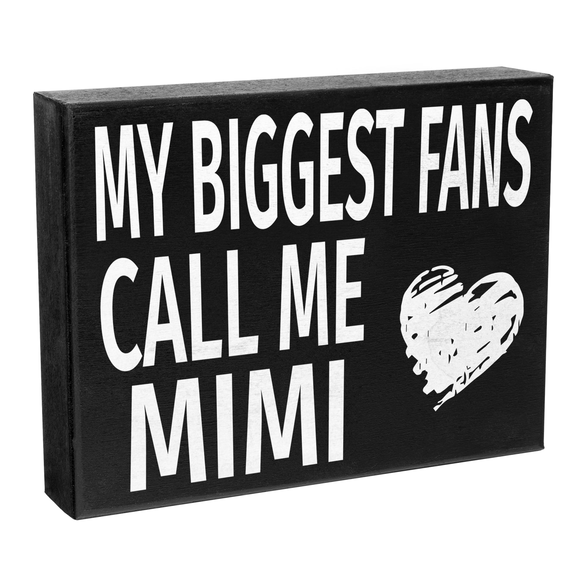 JennyGems My Biggest Fans Call Me Mimi, Mimi Gifts, 8x6 Inch Wood Sign ...