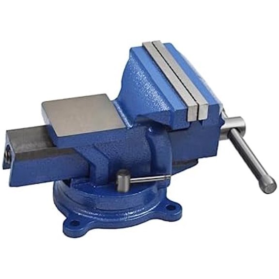 Irwin 4.5 in. Steel Workshop Bench Vise Blue Swivel Base - Walmart.com