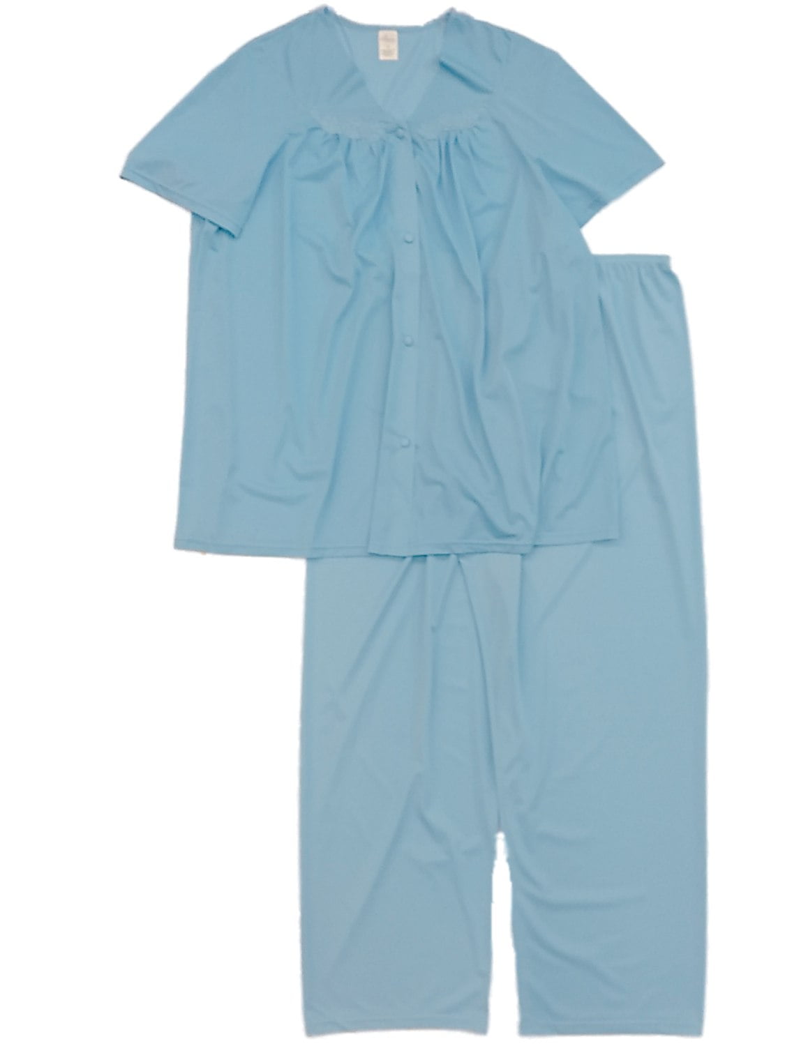 Lissome - Lissome Lounge Womens Baby Blue Silky Soft Semi-Sheer Pajamas ...