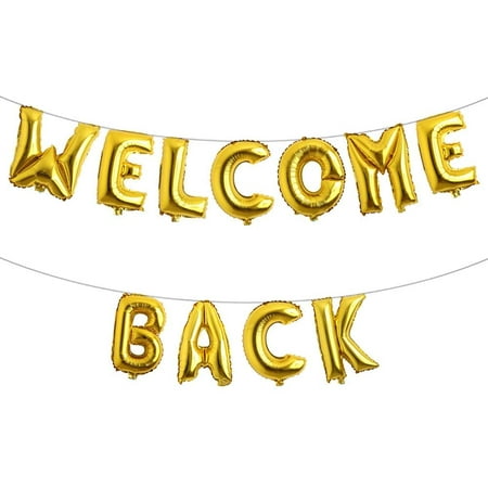 Welcome Back Letter Balloons Multicolor 16 Inch Foil Mylar Balloon ...