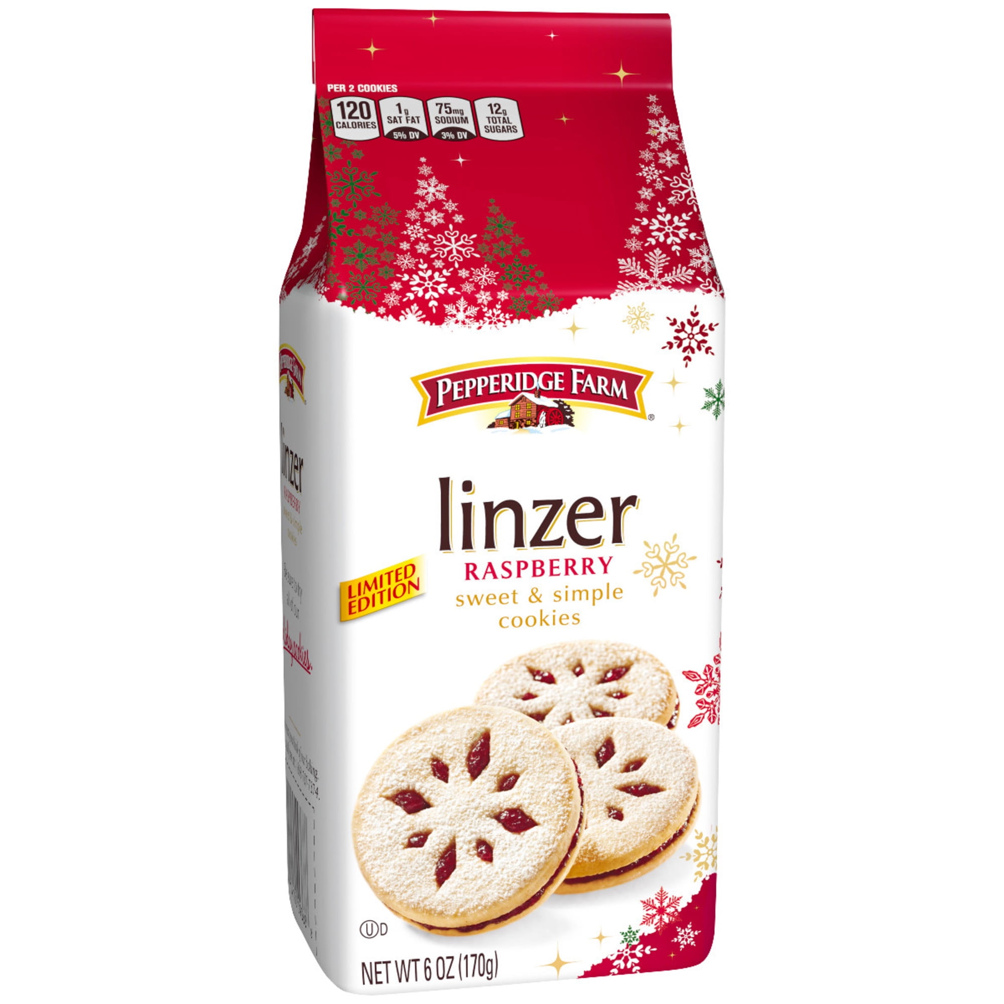 Pepperidge Farm Linzer Raspberry Cookies, 6 oz. Bag - Walmart.com