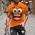 BVnarty Men's Big‑Toothy Monster Graphic Crew Neck Short Sleeve T‑Shirt ...