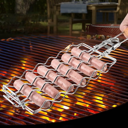 Visland Sausage Barbecue Net 304 Stainless Steel BBQ Corn Grilling Rack ...