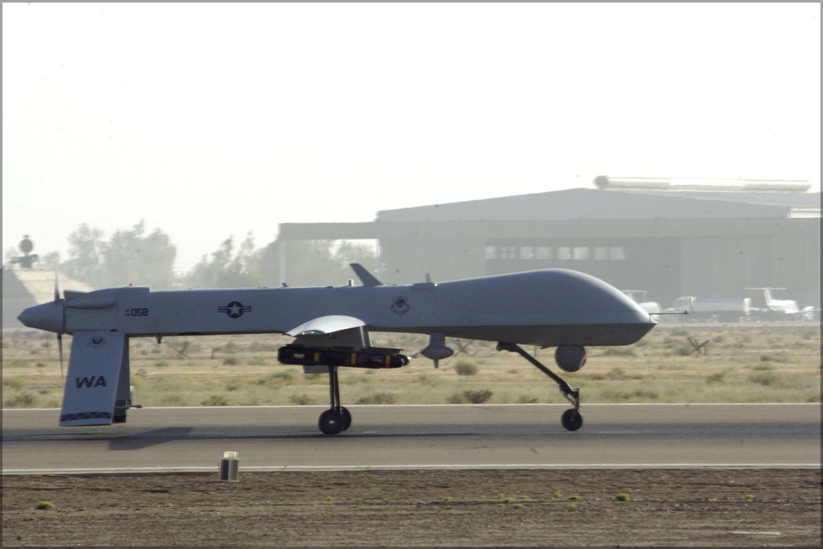 24"x36" Gallery Poster, MQ-1 Predator uav drone Balad Air Base, Iraq ...