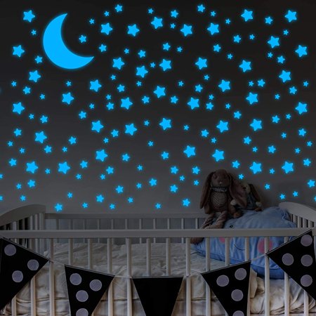 453 Pieces Fluorescent Wall Ceiling Sticker Glow in The Dark Stickers ...