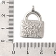 304 Stainless Steel Pendants Lock Charms Stainless Steel Color ...