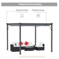 10' x 10' Outdoor Retractable Pergola Canopy, Aluminum Patio Pergola ...