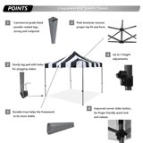 TEXINPRESS 10'x10' Commercial Pop-Up Canopy Tent with Side Walls, Black ...