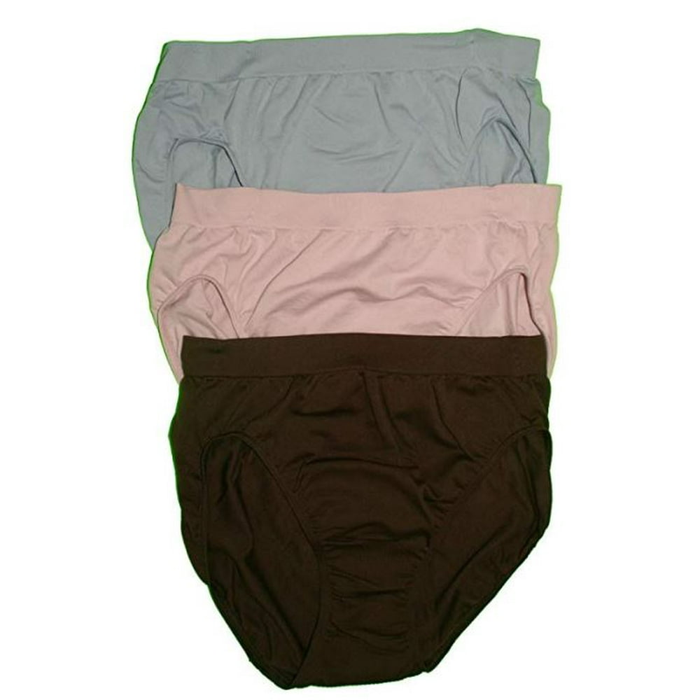 Bali Bali Womens Comfort Revolution High Cut Panties Brownblushingpinkblue 89 Walmart