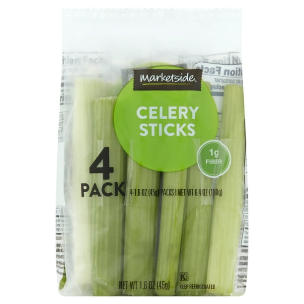 Marketside Fresh Celery Sticks, 1.6 oz, 4 Pack - Walmart.com