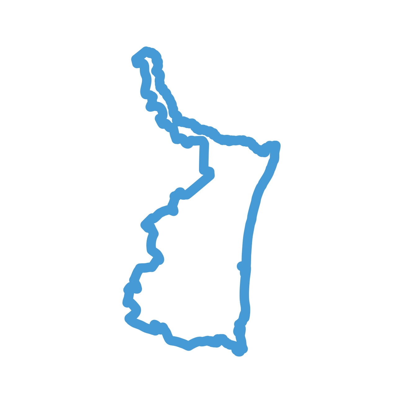 Tamaulipas State Shaped Sticker Decal Die Cut - Self Adhesive Vinyl ...