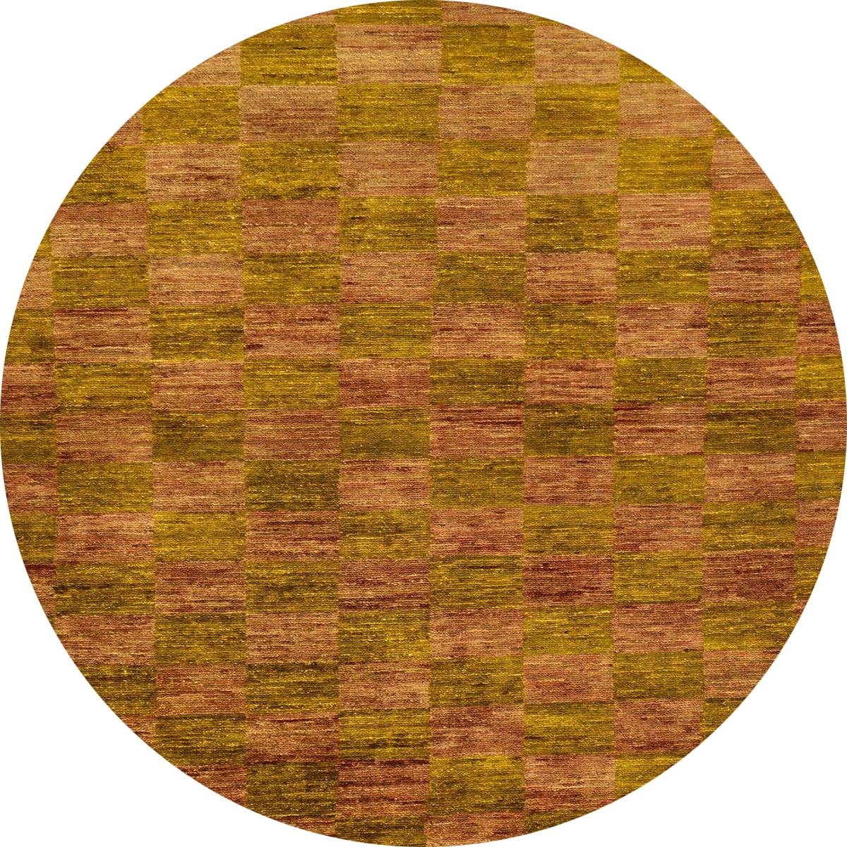 Ahgly Company Indoor Round Abstract Neon Orange Abstract Area Rugs, 3 ...