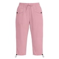 SOOMLON Capri Cargo Pants Womens Adjustable Hem Pants Waterproof ...