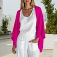 Casual Cardigan,Solid Knit Top,Open Front Layering,Breathable Solid ...
