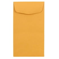 JAM Paper #6 Coin Business Envelopes, 3 3/8" x 6", Brown Kraft Manila ...
