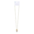 Time and Tru Women's 30" Gold Tone Chain Necklace with Two Tone Double ...