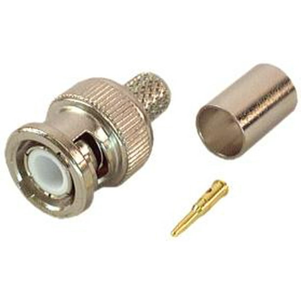 IEC BNC-RG6 BNC Male Coax Connector for RG6 - Walmart.com