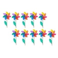 LEORX 10pcs Colorful Wind Kids Pinwheel Toys for Outdoor Indoor Play ...
