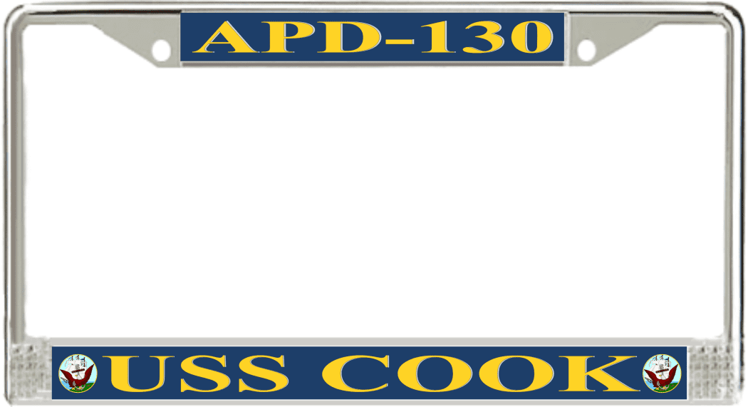USS Cook APD-130 License Plate Frame - Walmart.com