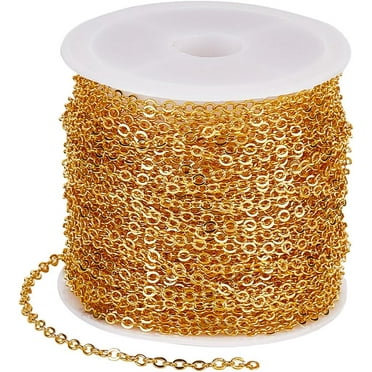 ALEXCRAFT 16.4Feet Gold Plated Brass Curb Chain Twisted Chunky Link ...