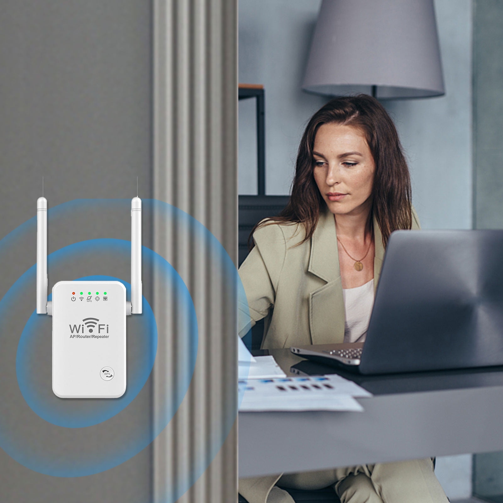 Extensor WiFi, extensor de rango WiFi de 300M 2.4G, amplificador de ...