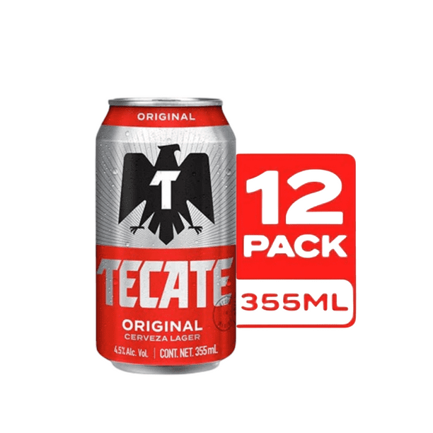 Pack de 12 Cerveza Tecate Roja Lata 355Ml | Bodega Aurrera en línea