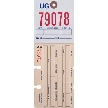 Brock ‘HOLD’ Parts Tag - 5 3/4 Inch x 2 7/8 Inch Red Heavy Card Stock ...