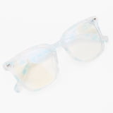 Claire's Pearlized Blue Retro Clear Lens Frames - Walmart.com
