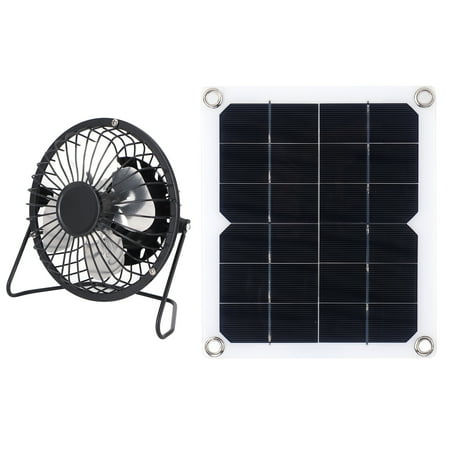 Mini Portable Solar Fan, 10W Solar Panel Cooling Fan Solar Panel ...