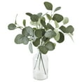 13-inch Artificial Silk Green Silver Dollar Eucalyptus Greenery Pick ...
